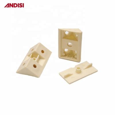 China ABS Plastic Furniture Cabinet Corner Bracket Connector GA47 White Black Brown for sale