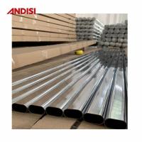 China Chrome Oval Wardrobe Clothes Hanging Rail Rod 30x15mm Steel Tube 2000mm Length for sale
