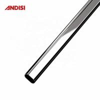 China Chrome Oval Wardrobe Clothes Hanging Rail Rod 30x15mm Steel Tube 2000mm Length for sale
