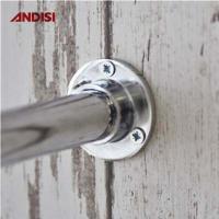 China Zinc Alloy Wardrobe Pole Flanges Chrome Plated Clothes Rail End Bracket 25mm for sale