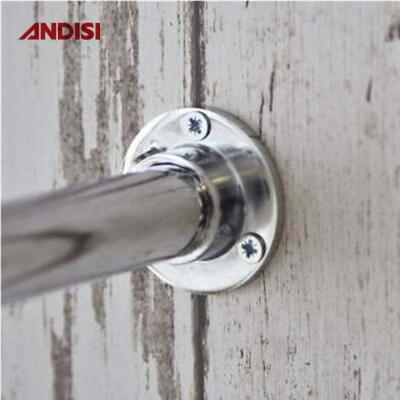China Zinc Alloy Wardrobe Pole Flanges Chrome Plated Clothes Rail End Bracket 25mm for sale