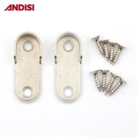 China Zinc Alloy Wardrobe Fittings Oval Pipe Support Bracket 44mm for 30x15mm Tube for sale