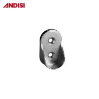 China Zinc Alloy Wardrobe Fittings Oval Pipe Support Bracket 44mm for 30x15mm Tube for sale