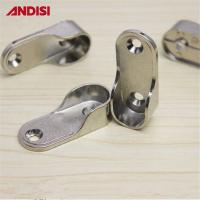 China Zinc Alloy Wardrobe Fittings Oval Pipe Support Bracket 44mm for 30x15mm Tube for sale