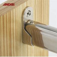 China Zinc Alloy Wardrobe Fittings Oval Pipe Support Bracket 44mm for 30x15mm Tube for sale