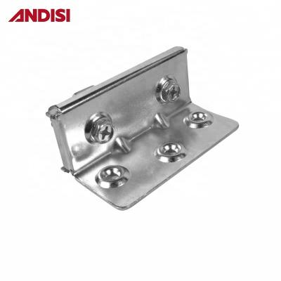 China Iron Bed Bracket KA17 Furniture Hardware Connecting Metal Corner Bracket for Wood Metal Bed Frame for sale