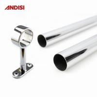 China Adjustable Zinc Alloy Closet Rod Support Bracket for 25mm Round Wardrobe Hanging Tube 80-120mm for sale