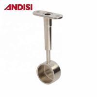 China Adjustable Zinc Alloy Closet Rod Support Bracket for 25mm Round Wardrobe Hanging Tube 80-120mm for sale