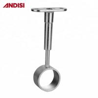 China Adjustable Zinc Alloy Closet Rod Support Bracket for 25mm Round Wardrobe Hanging Tube 80-120mm for sale