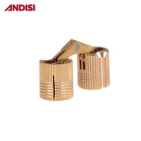 China Solid Brass Cylindrical Hinge 180 Degree Concealed Corner for Bedroom Furniture for sale