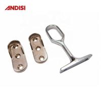 China Zinc Alloy Oval Closet Rod Bracket Clothes Hanging Rail Support 16mm Tube Holder for sale