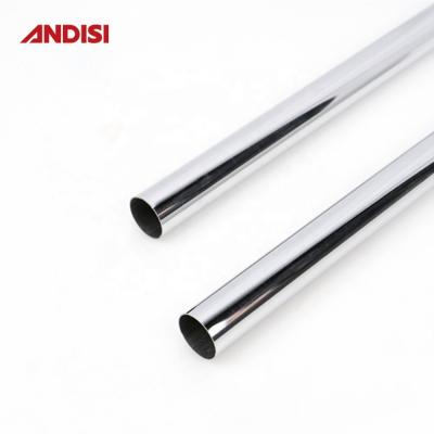 China Chrome Steel Tube Cloth Hanging Rail 16-50mm Round Closet Rod for Wardrobe for sale