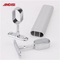 China Zinc Alloy Center Closet Rod Bracket for Wardrobe Support Tube Holder Nickel Chrome Plated for sale