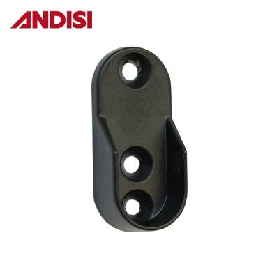 China Zinc Alloy Oval Wardrobe Tube Support Bracket for Closet Rod Hanging Rail HA01 for sale