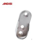 China 44mm Zinc Alloy Clothes Rail Holder Oval Tube Support for Wardrobe Rail Fitting for sale