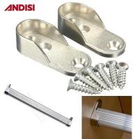 China 44mm Zinc Alloy Clothes Rail Holder Oval Tube Support for Wardrobe Rail Fitting for sale
