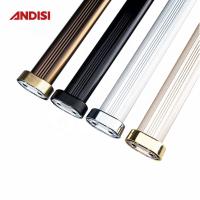 China Zinc Alloy Oval Closet Rod Support Bracket for 30x15mm Wardrobe Tube Chrome Black White for sale