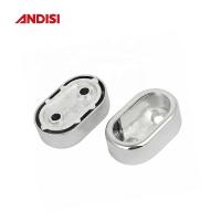 China Zinc Alloy Oval Closet Rod Support Bracket for 30x15mm Wardrobe Tube Chrome Black White for sale