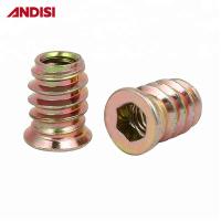 China Hex Drive Threaded Insert Nut for Wood Furniture Zinc Alloy CA13 14 for sale