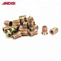 China Hex Drive Threaded Insert Nut for Wood Furniture Zinc Alloy CA13 14 for sale