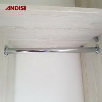 China Steel Wardrobe Tube 19mm Matt Black Closet Rod Clothes Hanging Rail 1.5m for sale