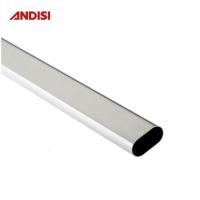 China Aluminum Oval Closet Rod Tube 15x30mm Chrome Plated Wardrobe Hanging Rail 2M 3M 4M for sale