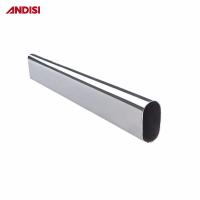 China Aluminum Oval Closet Rod Tube 15x30mm Chrome Plated Wardrobe Hanging Rail 2M 3M 4M for sale