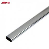 China Aluminum Oval Closet Rod Tube 15x30mm Chrome Plated Wardrobe Hanging Rail 2M 3M 4M for sale