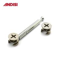 China Zinc Plated Steel Furniture Assembly Cam Dowel Bolt Kit Double Headed End Cam Rod Screw BA24-27 for sale