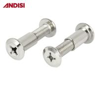 China Steel Furniture Cabinet Connecting Joint Bolt Slotted Combination Screw 27-45mm Length CA38A for sale