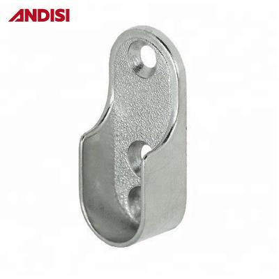 China Zinc Alloy Wardrobe Closet Rod Pole End Bracket Support Holder Nickel Plated HA02 for sale