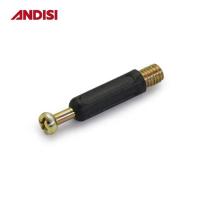 China M6 Furniture Male Thread Screw Connecting Cam Lock Bolt 40mm 32mm Black Zinc Plated for sale