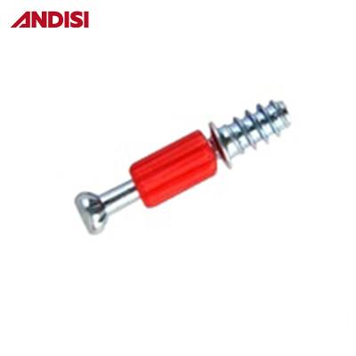 China Plastic Self Tapping Screw Dowel Mini Fix Connector Bolt for Cabinet Furniture BA47 48 Zinc Plated for sale