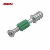 China Plastic Self Tapping Screw Dowel Mini Fix Connector Bolt for Cabinet Furniture BA47 48 Zinc Plated for sale