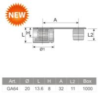 China Zinc Plated Cabinet Corner Connector GA64 Nylon Finish White Brown for Furniture Assembly for sale
