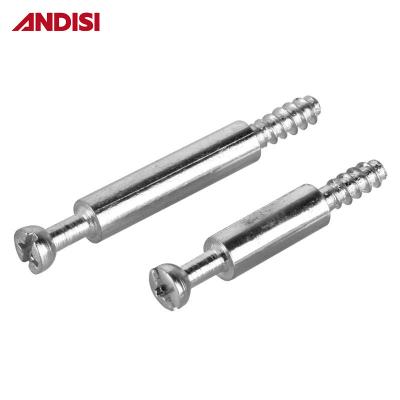 China Furniture Connecting Bolt Mini Fix Screws Dowel 33 36 46mm Zinc Plated Steel M4 for sale