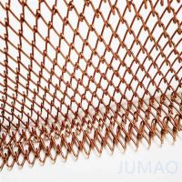 China Rhombic Hole Brass Wire Mesh Curtains 0.8-2.0mm Wire Diameter 3-20mm Aperture for Ceiling Decoration for sale