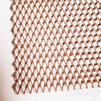 China Rhombic Hole Brass Wire Mesh Curtains 0.8-2.0mm Wire Diameter 3-20mm Aperture for Ceiling Decoration for sale