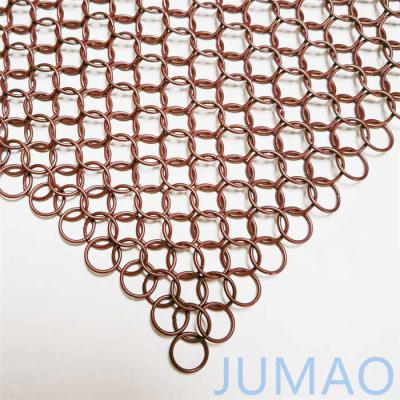China Copper Chain Ring Mesh Curtain 10mm Diameter - Up to 10m Width × 16m Length - Fire Resistant Interior Drapery for sale