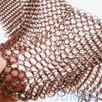 China Copper Chain Ring Mesh Curtain 10mm Diameter - Up to 10m Width × 16m Length - Fire Resistant Interior Drapery for sale