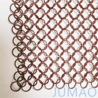 China Copper Chain Ring Mesh Curtain 10mm Diameter - Up to 10m Width × 16m Length - Fire Resistant Interior Drapery for sale