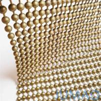 China 10mm Steel Metal Bead Ball Curtains - Bronze Color with Gold Beads for Space Division and Decoration for sale