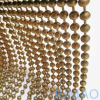 China 10mm Steel Metal Bead Ball Curtains - Bronze Color with Gold Beads for Space Division and Decoration for sale