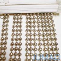 China Chromed Metal Bead Ball Curtains - 70 Inch Length with 8mm Beads for Room Dividers and Interior Decoration for sale