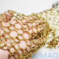 China Stainless Steel Chainmail Ring Mesh Curtains 9.6m Width 15m Length for Architectural Room Dividers for sale