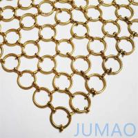 China Stainless Steel Chainmail Ring Mesh Curtains 9.6m Width 15m Length for Architectural Room Dividers for sale