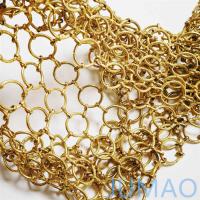 China Stainless Steel Chainmail Ring Mesh Curtains 9.6m Width 15m Length for Architectural Room Dividers for sale