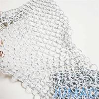 China Decorative Stainless Steel Ring Mesh Curtains 0.5-2.0mm Wire 10m Width for Building Facades and Partitions for sale