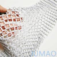 China Decorative Stainless Steel Ring Mesh Curtains 0.5-2.0mm Wire 10m Width for Building Facades and Partitions for sale