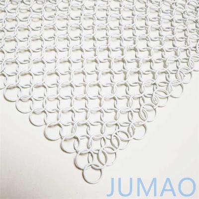 China Decorative Stainless Steel Ring Mesh Curtains 0.5-2.0mm Wire 10m Width for Building Facades and Partitions for sale